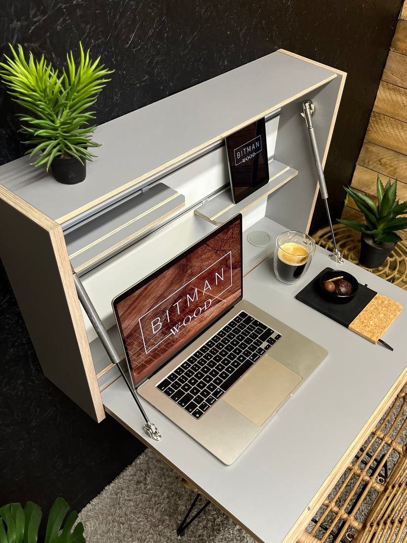 ORIGINAL FOLDING DESK• Arctic Grey U788 – BitmanWood